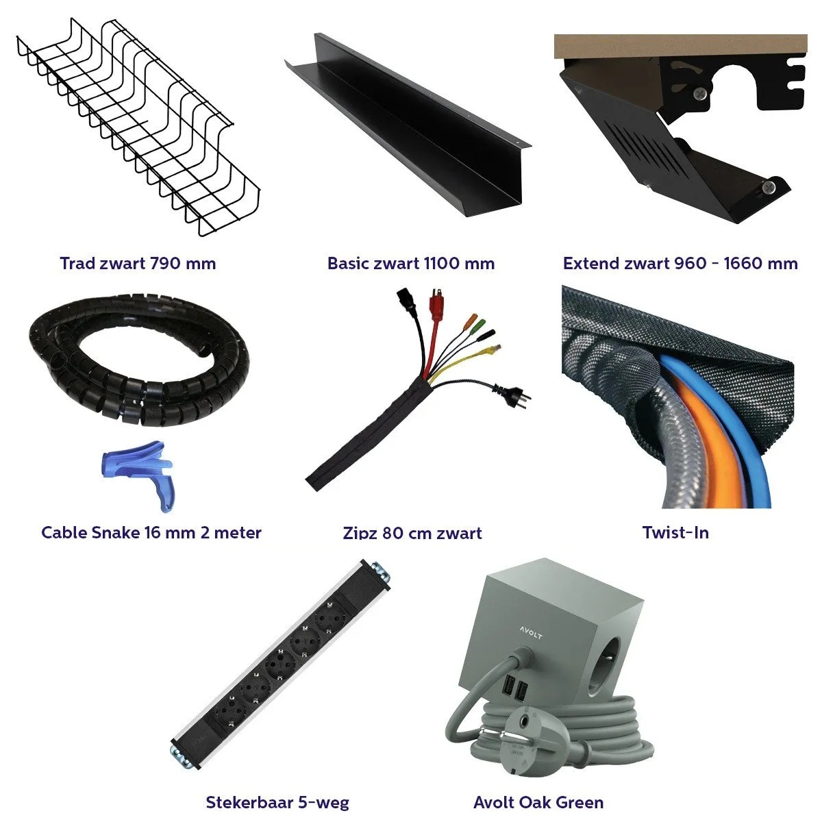 Voordeelpakket kabelmanagement + power - ergowerken