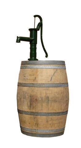 Wooden rain barrel 225L Oak wine barrel with pump - Barrel Atelier