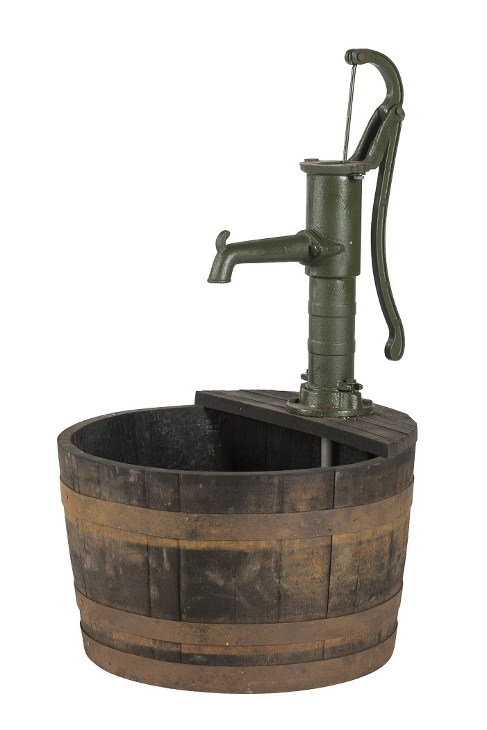 Water kuip whisky met gietijzeren hand pomp - Barrel Atelier