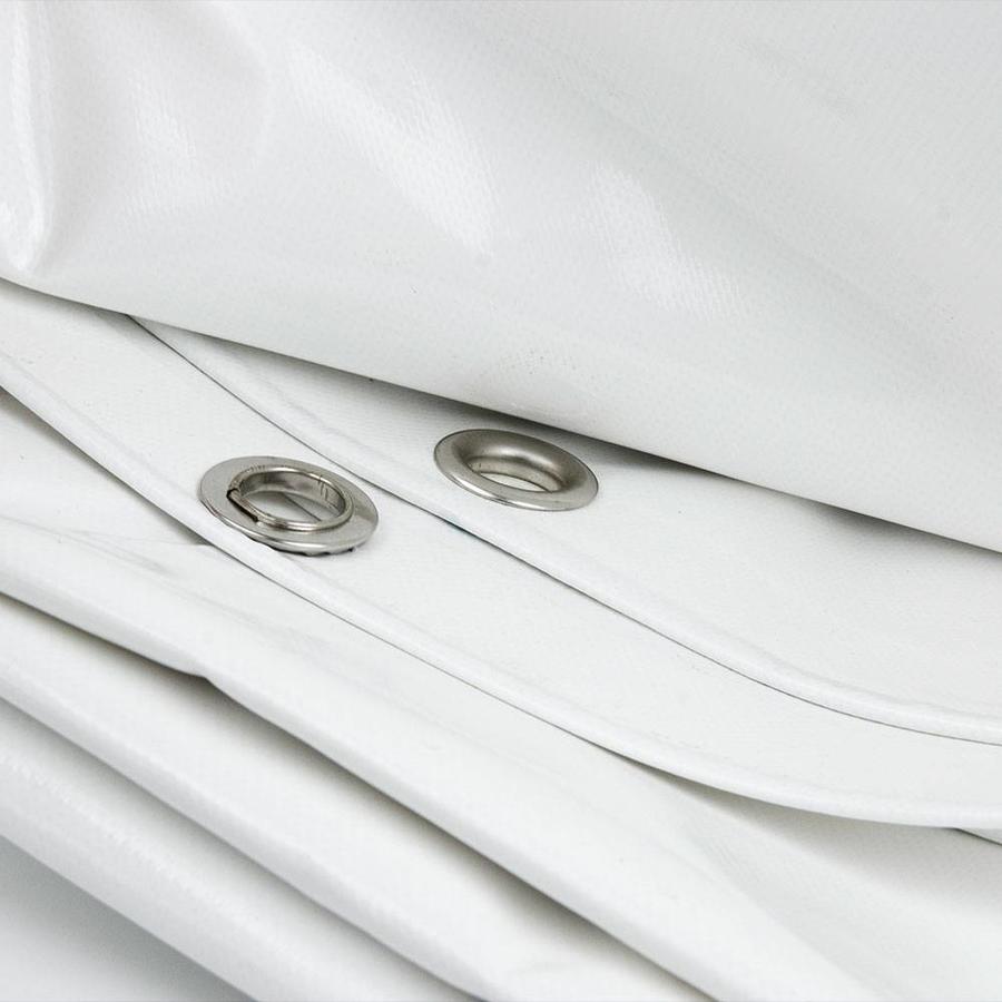 2x3 Wit PVC afdekzeil 650gr met zeilringen (ogen)