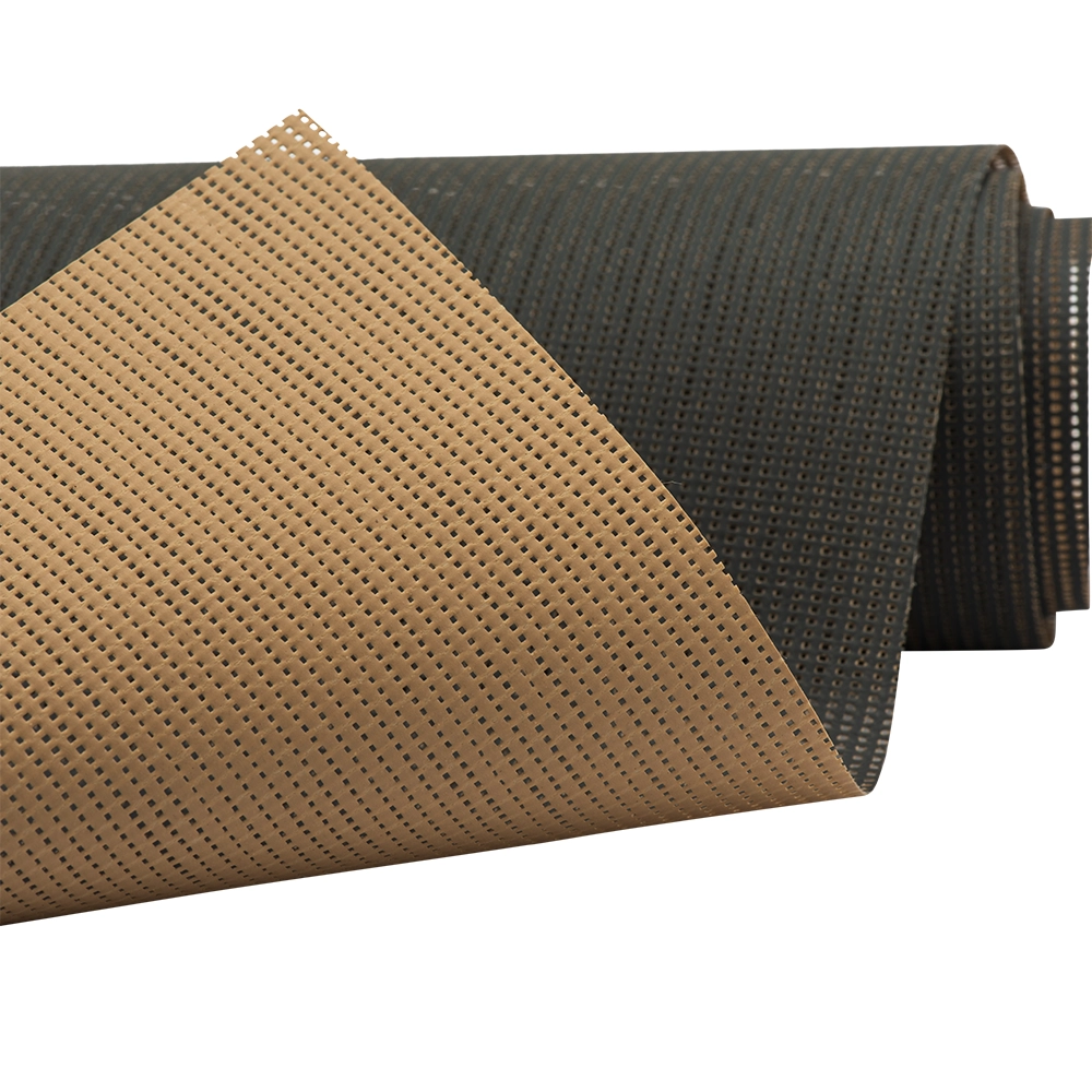 Screendoek mesh bruin beige 177cm breed per meter - Afdekzeilwinkel