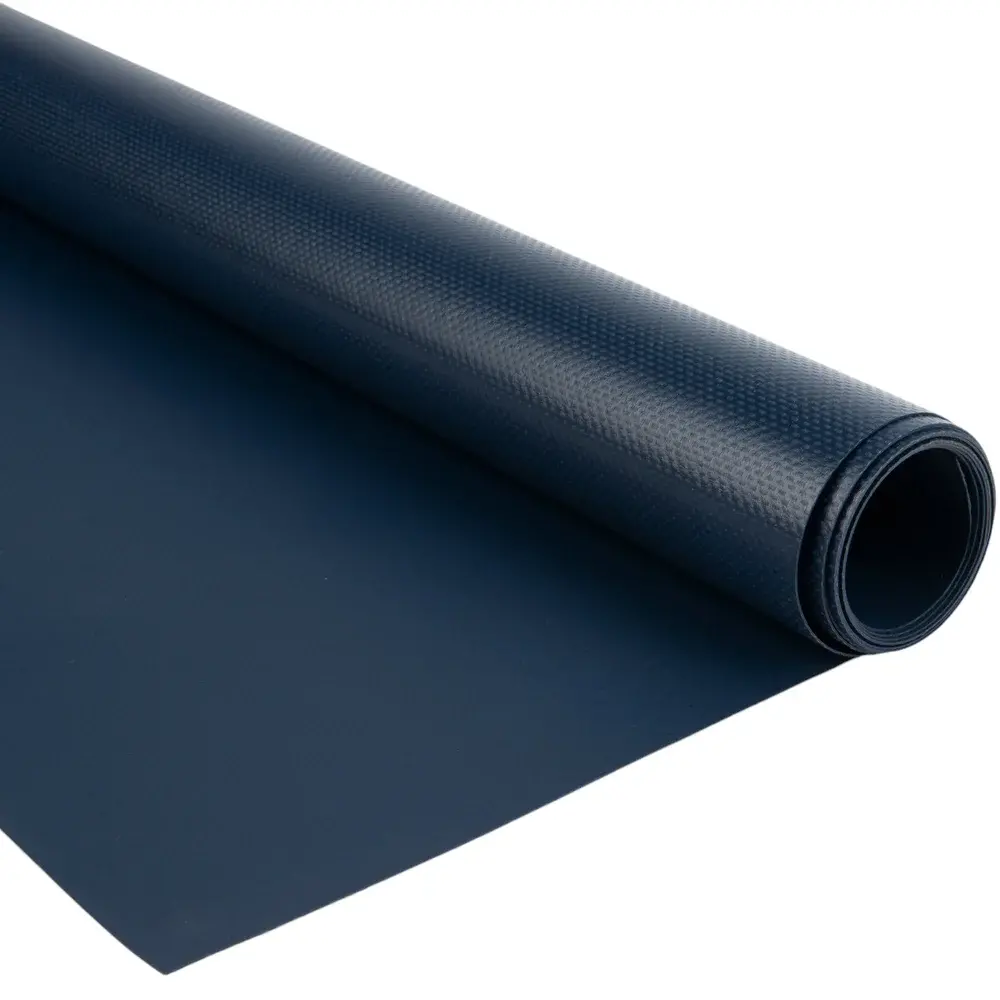 1,5m navy mat 580gr pvc zeildoek