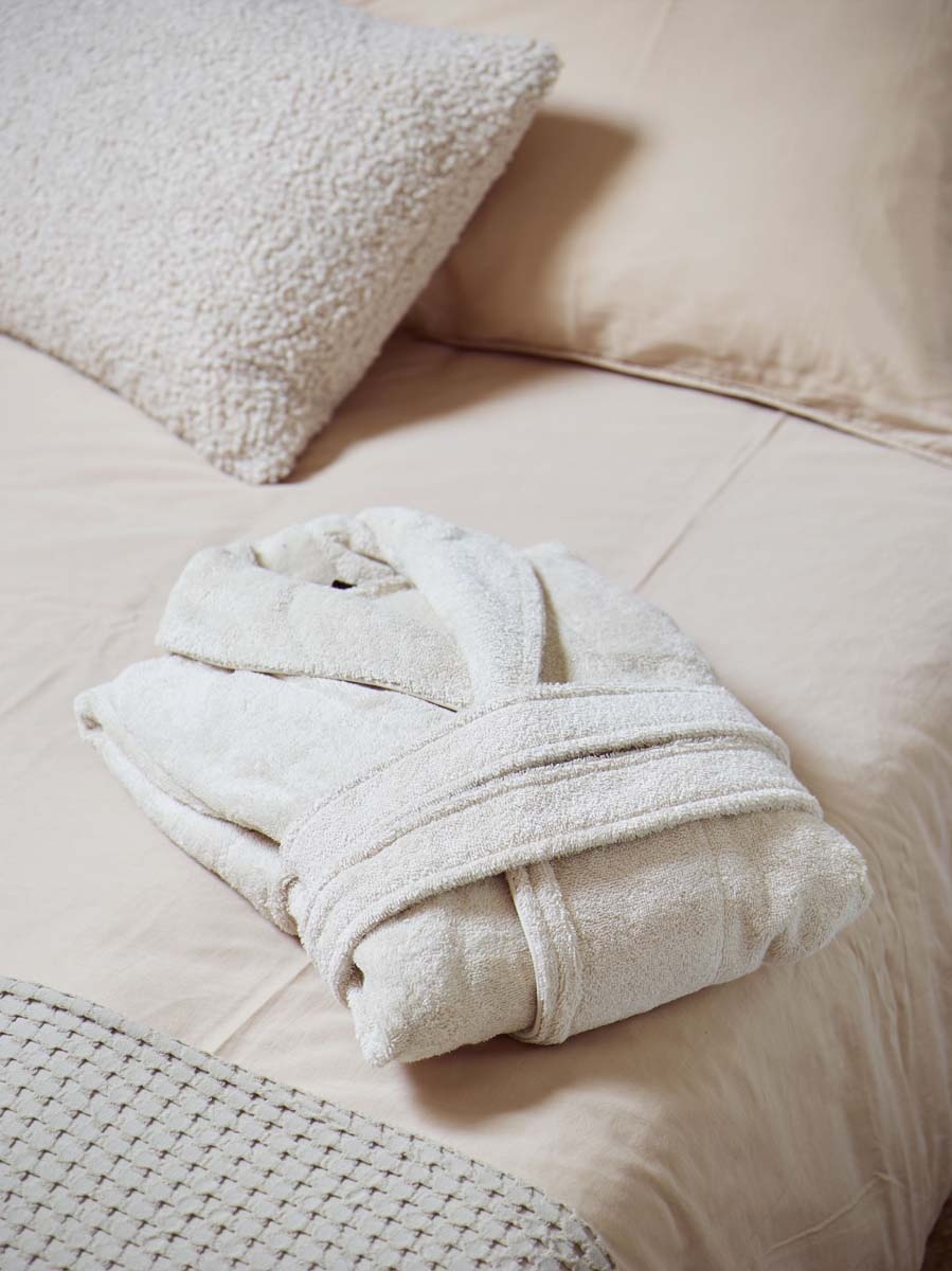 Aquanova London bathrobe - Birch color - Egyptian cotton - Bath & Living