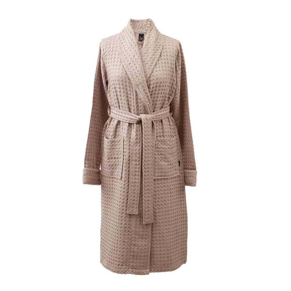 Aquanova waffle bathrobe VIGGO - color Nougat - 100% organic cotton ...