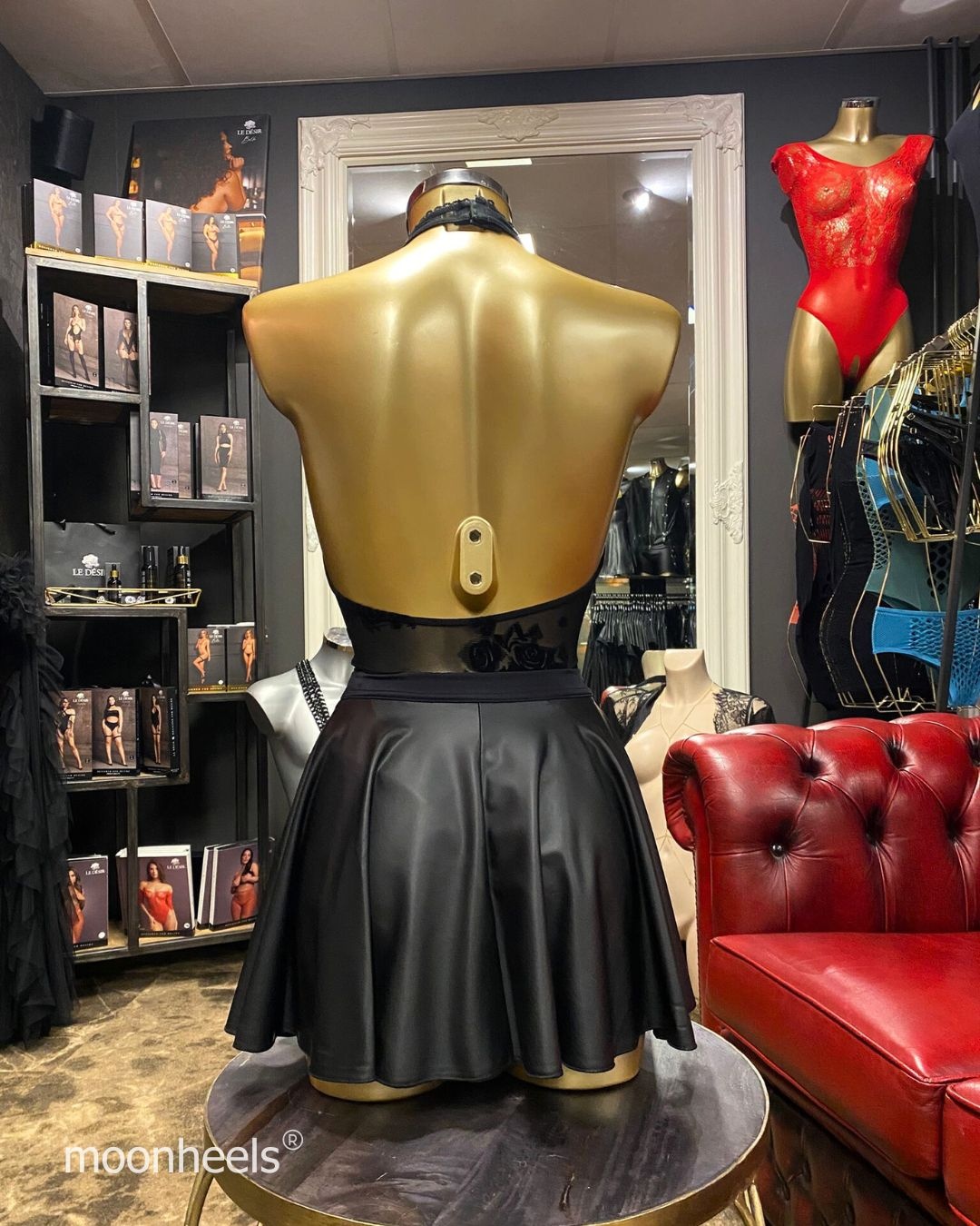 Exclusive and seductive soft-nude wetlook skirt "Lea" @ Moonheels ...