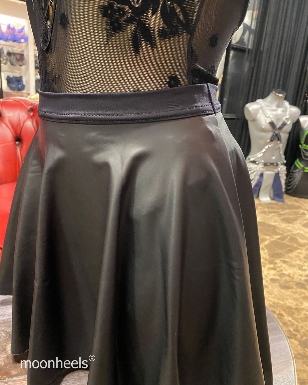 Exclusive and seductive soft-nude wetlook skirt "Lea" @ Moonheels ...