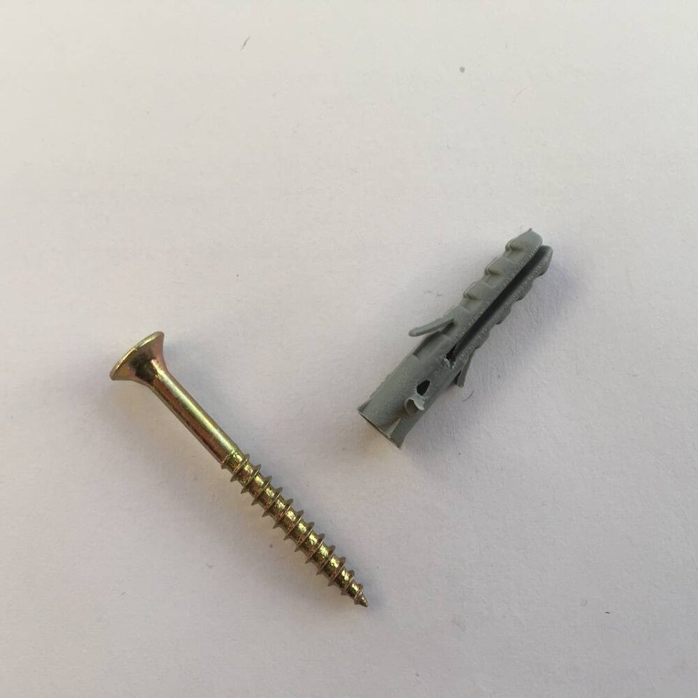 Schroef en plug voor kunststof montagedop - Nettenshop