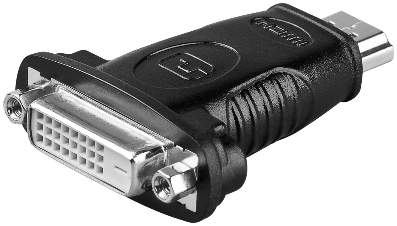 HDMI™/DVI-D Adapter, vernickelt HDMI™-Stecker (Typ A) > DVI-D-Buchse ...