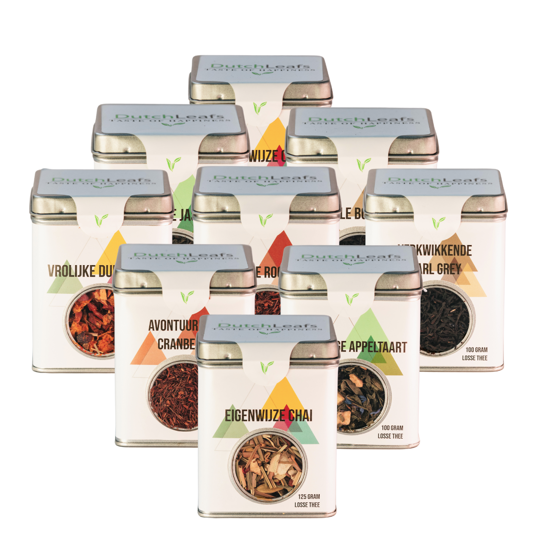 DutchLeafs - 9 soorten thee in mooi bewaarblik - DutchBeans