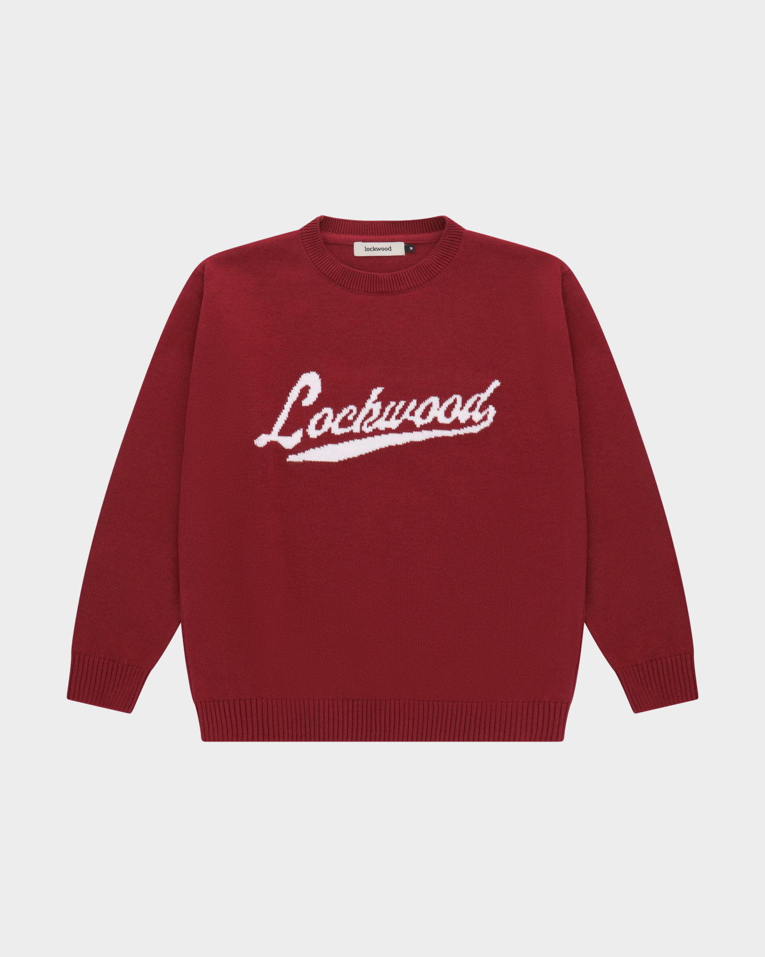 Lockwood Baseball Logo Knit - Bordeauxrood / Wit - Lockwood Skateshop ...