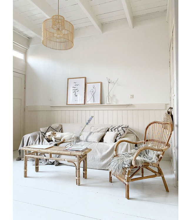 Rotan Loungestoel Naturel - 67x80xH86 cm - Sweet Living Shop
