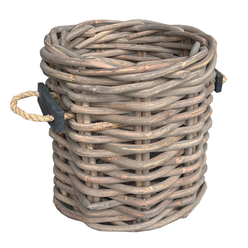 Ronde rotan mand touw - Ø45xH48 cm - Sweet Living Shop