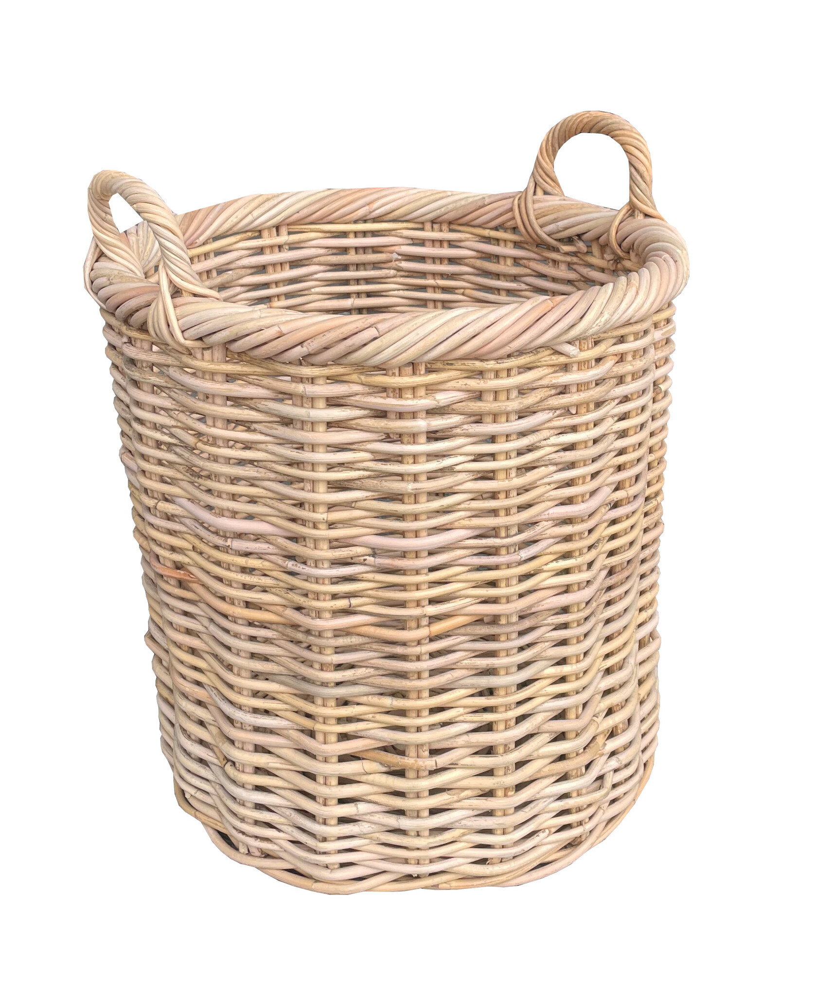 Hoge Ronde Mand Naturel - Rotan Plantenmand - Sweet Living Shop
