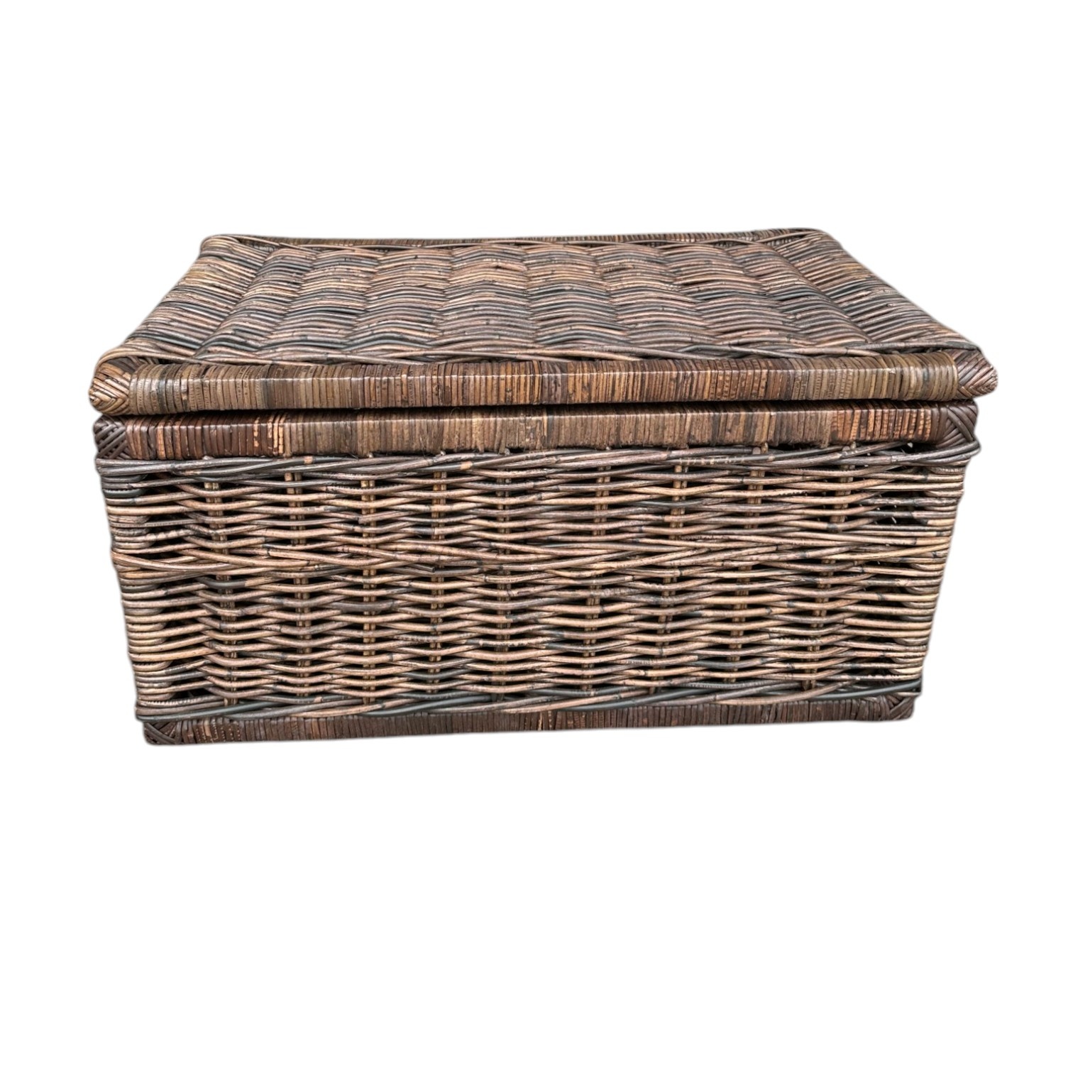 Grote Rotan mand Met Deksel Antiek - Sweet Living Shop