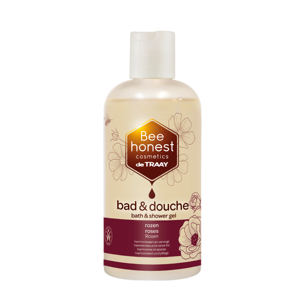 Bee honest Bad & douche rozen 250 ml - Inner Vitamins - Inner Vitamins
