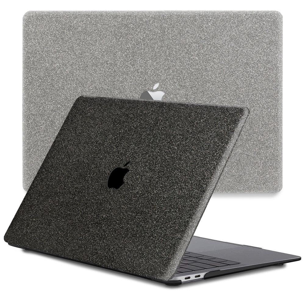 Lunso cover MacBook Pro 13 inch (2020-2022) Glitter Zwart