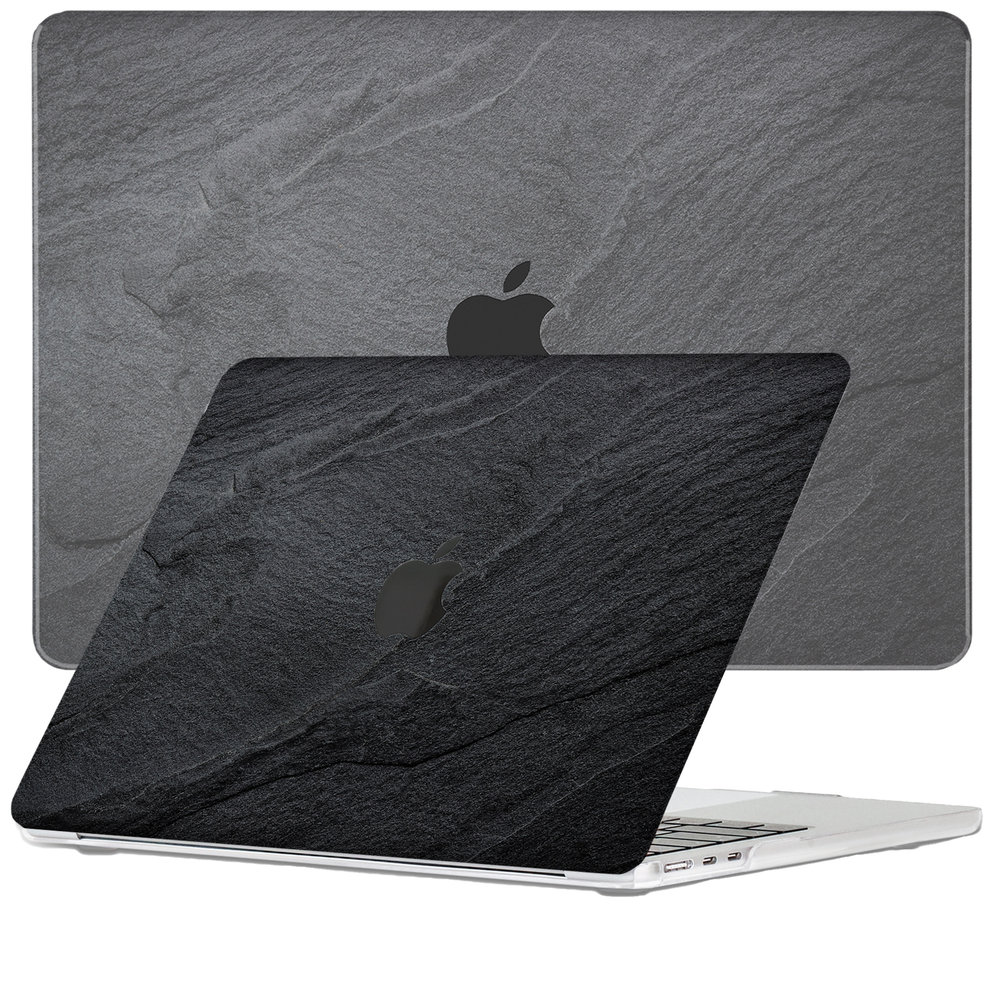 Lunso MacBook Air 13 inch (2022-2025) cover hoes - Black Stone