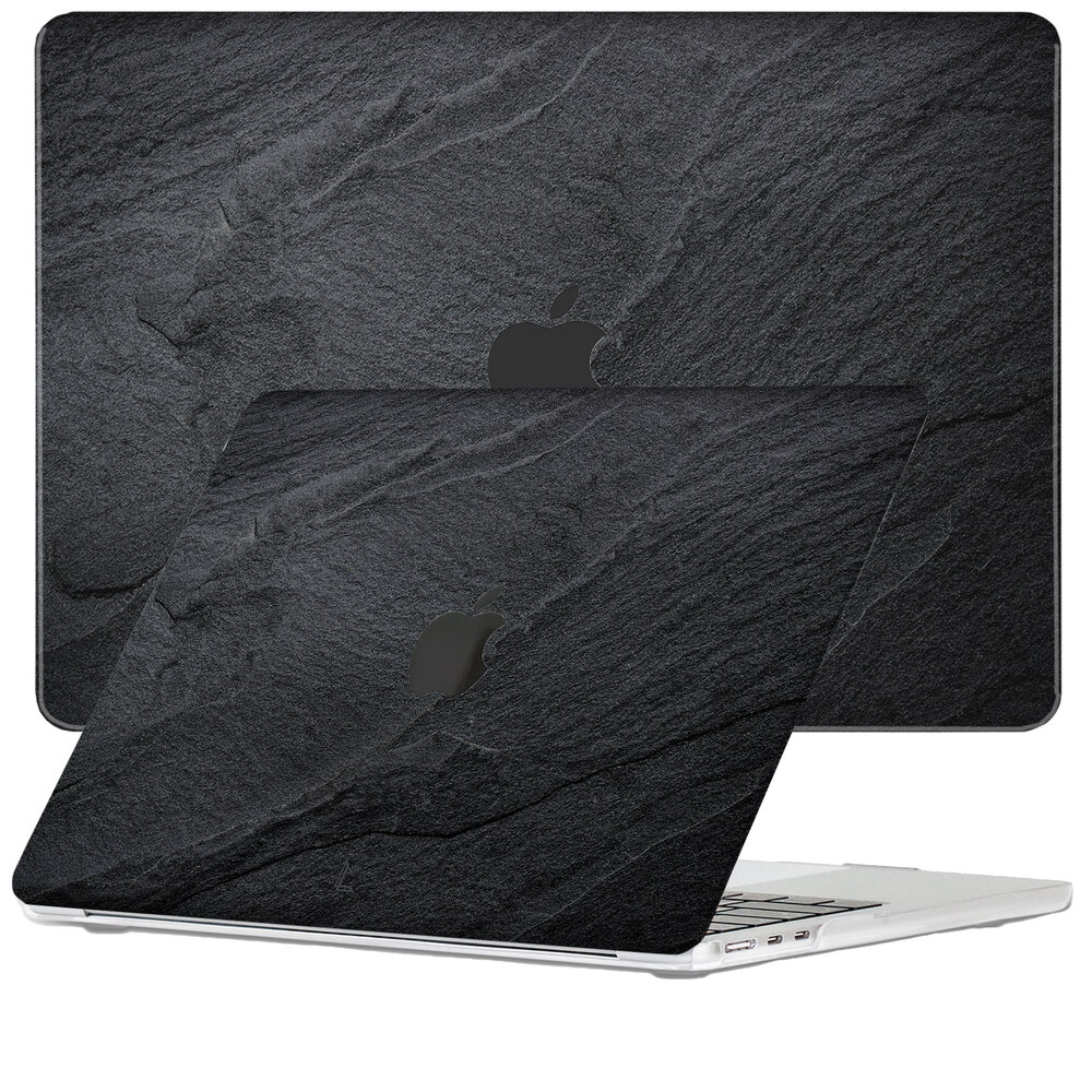 Lunso MacBook Air 15 inch M2/M3 cover hoes - case -Black Stone