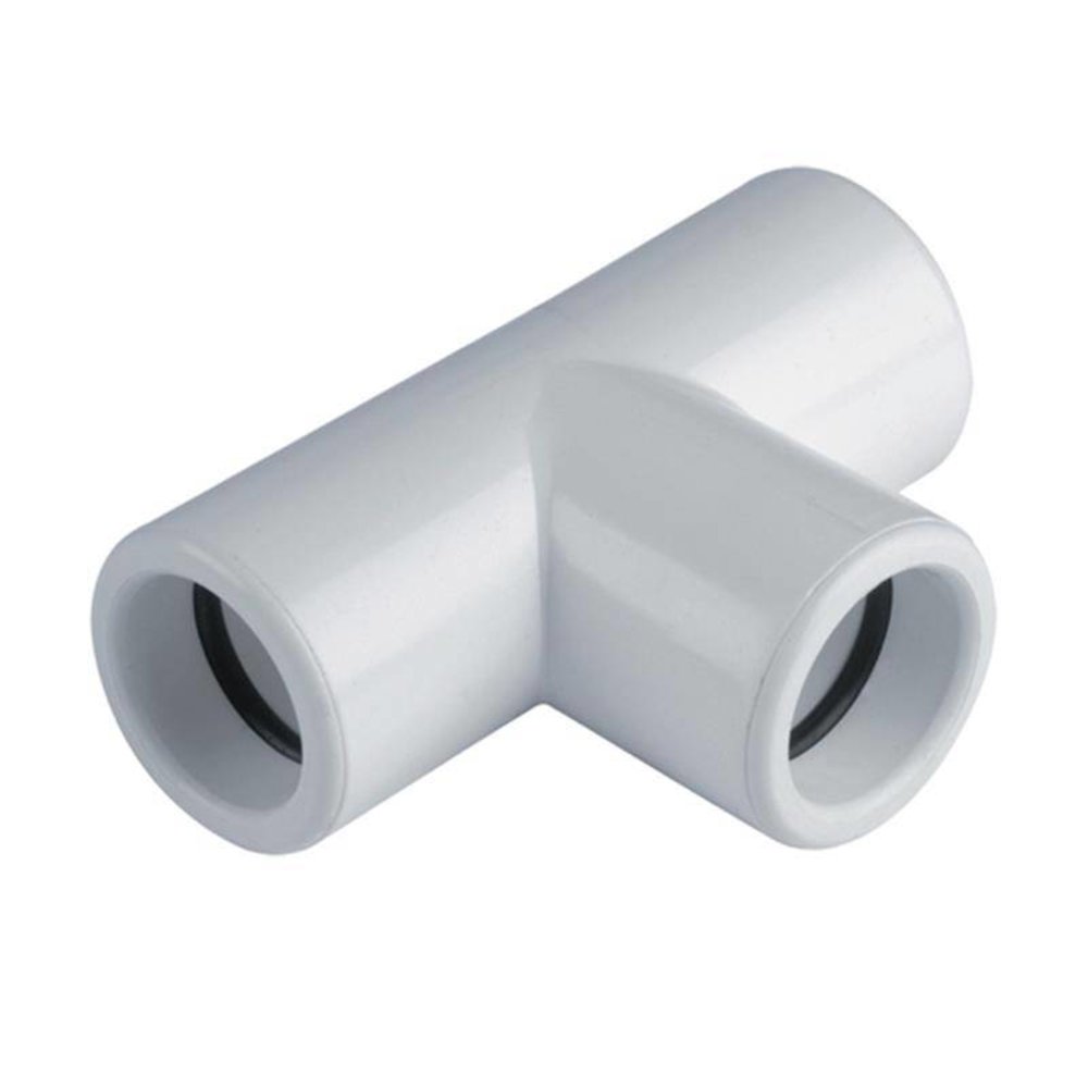 Wit PVC T-stuk 90° 25mm - Mijnklimaatshop.nl