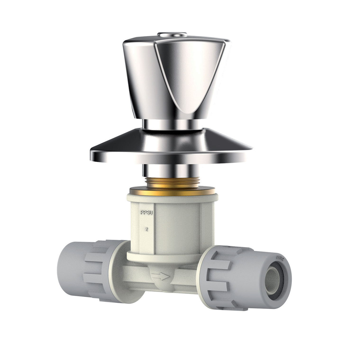 Aquatechnik Safety-Pol luxe stopkraan verchroomde dop en roset 16×2 ...