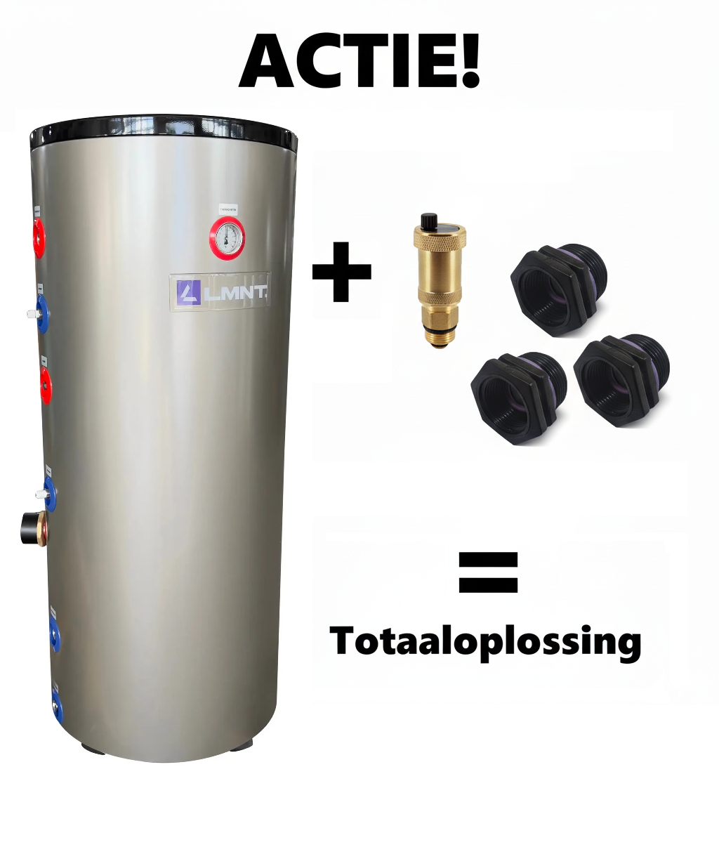 LMNT CAWT 400L Duplex 2205 RVS Boiler met elektrische Back-up ...