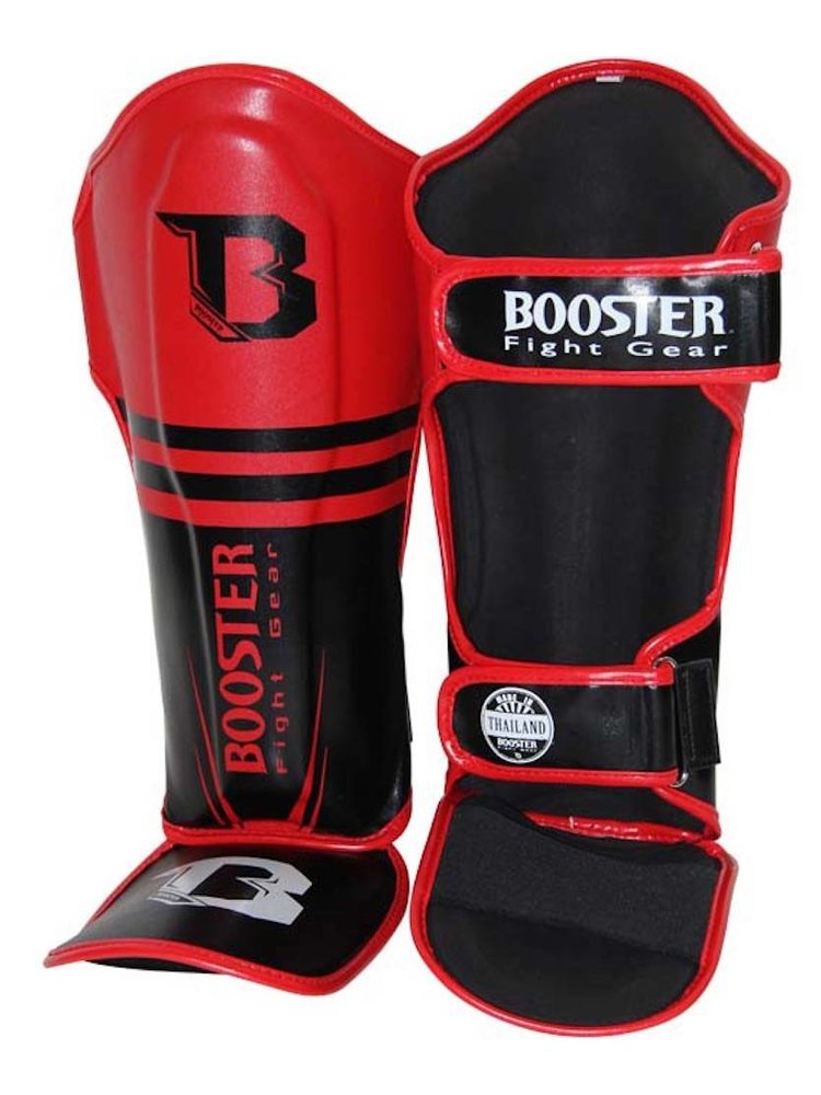 Booster Kickboxing Shinguards BSG Pro Siam Black Red - FIGHTWEAR SHOP ...