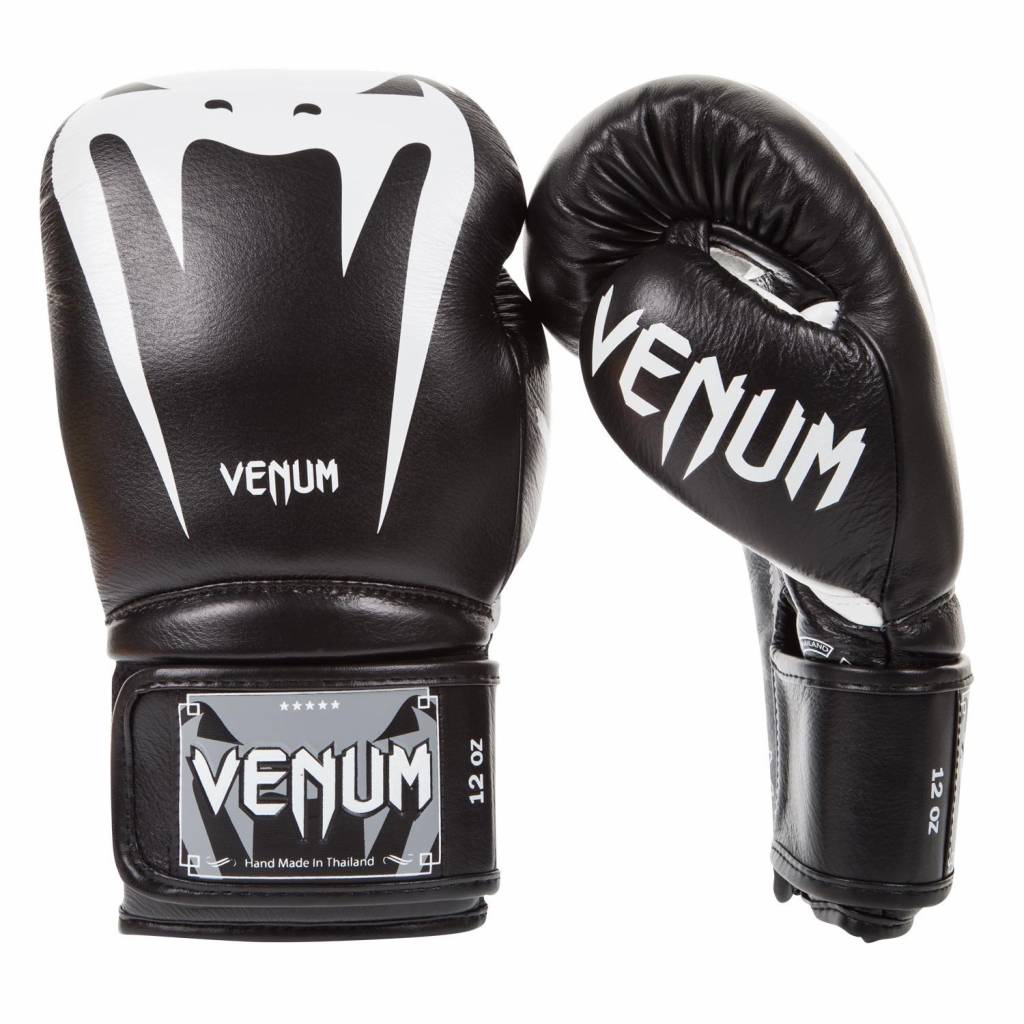 Venum Fight Gear | Venum Boxing Gloves Giant Black White - FIGHTWEAR SHOP EUROPE