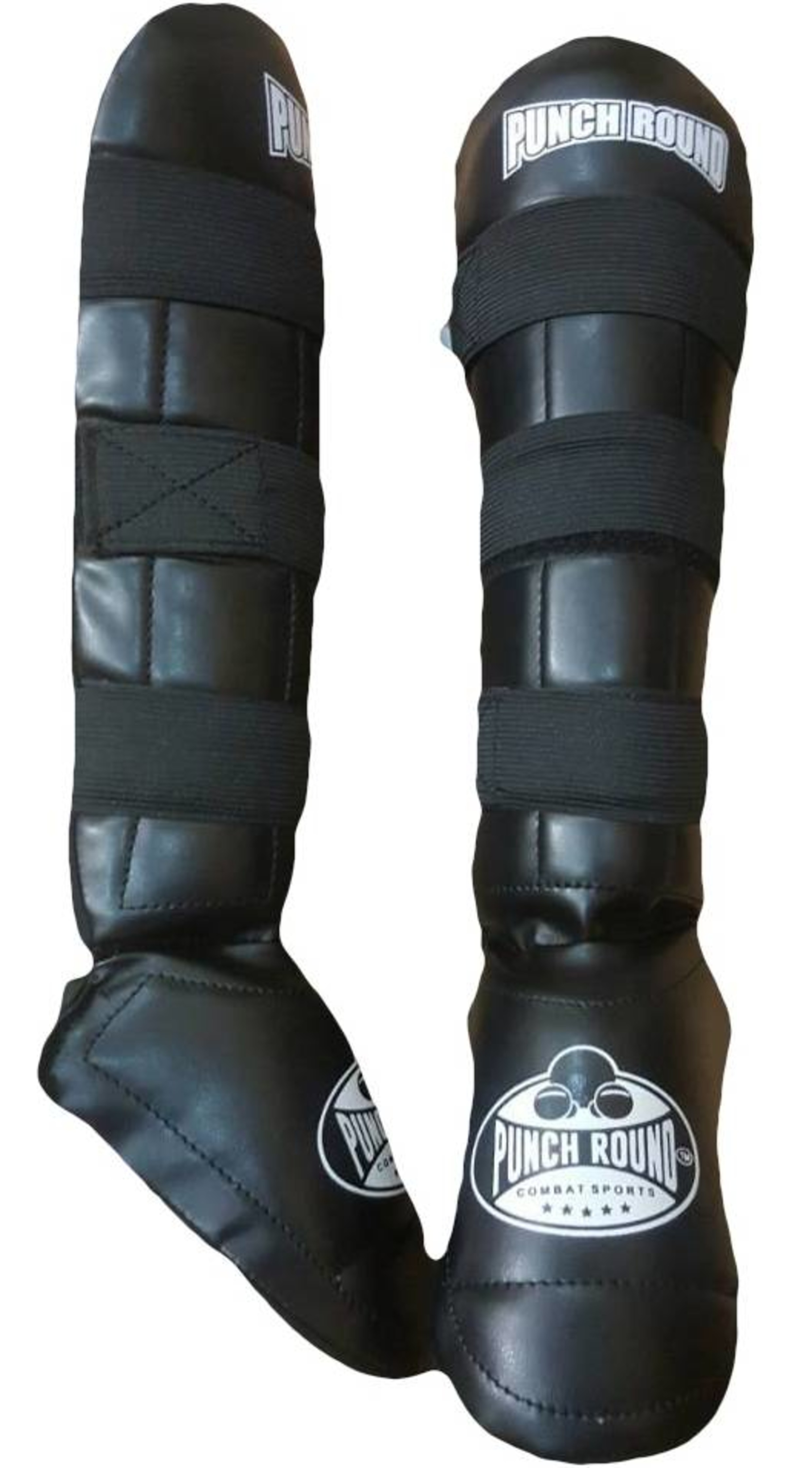 Kickboxing Shin Guards | Punch Round Luxury Black - FIGHTWEAR SHOP EUROPE