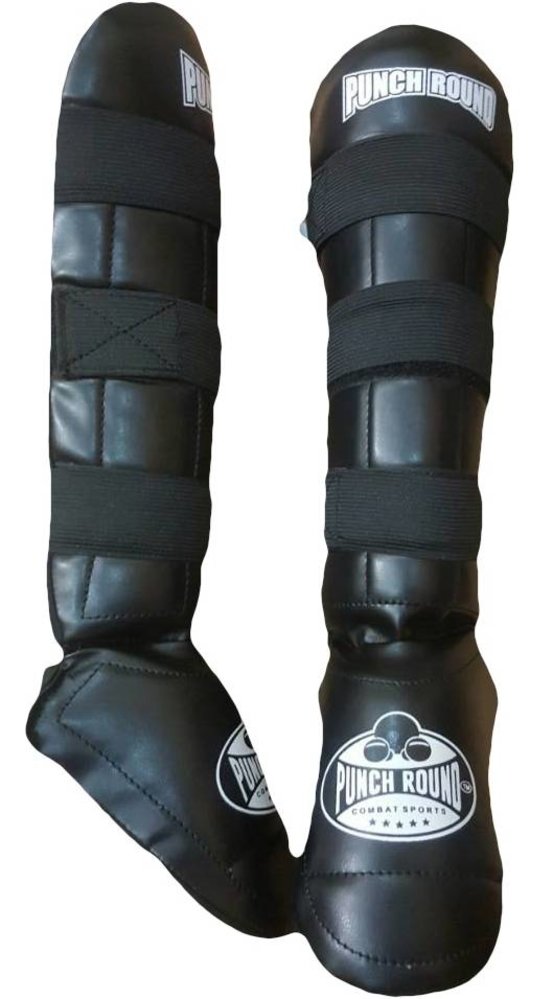 Kickboxing Shin Guards | Punch Round Luxury Black - FIGHTWEAR SHOP EUROPE