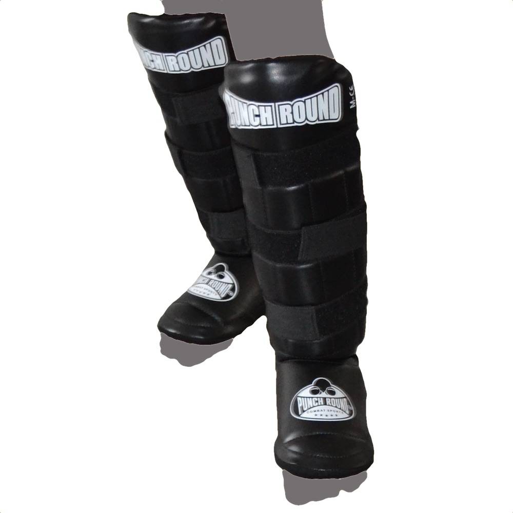 Kickboxing Shin Guards | Punch Round Luxury Black - FIGHTWEAR SHOP EUROPE