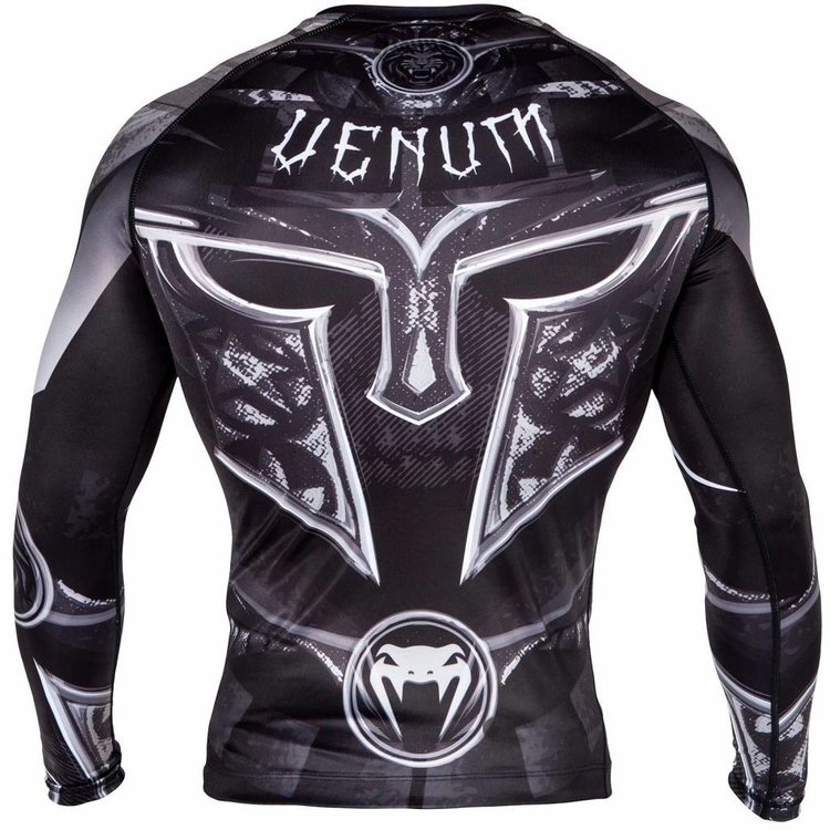 Venum Clothing Gladiator 3.0 Rashguard L/S Black White - FIGHTWEAR SHOP ...