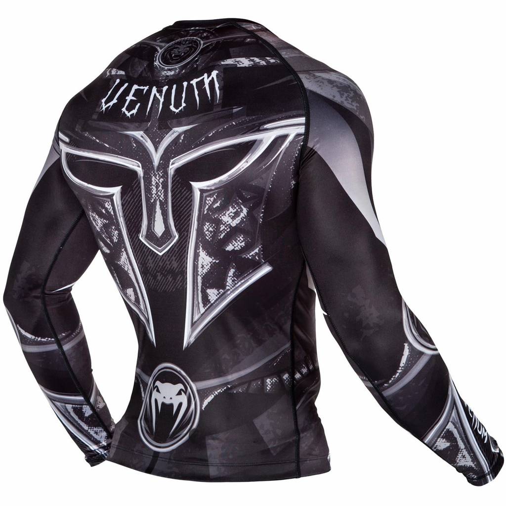 Venum Clothing Gladiator 3.0 Rashguard L/S Black White - FIGHTWEAR SHOP ...