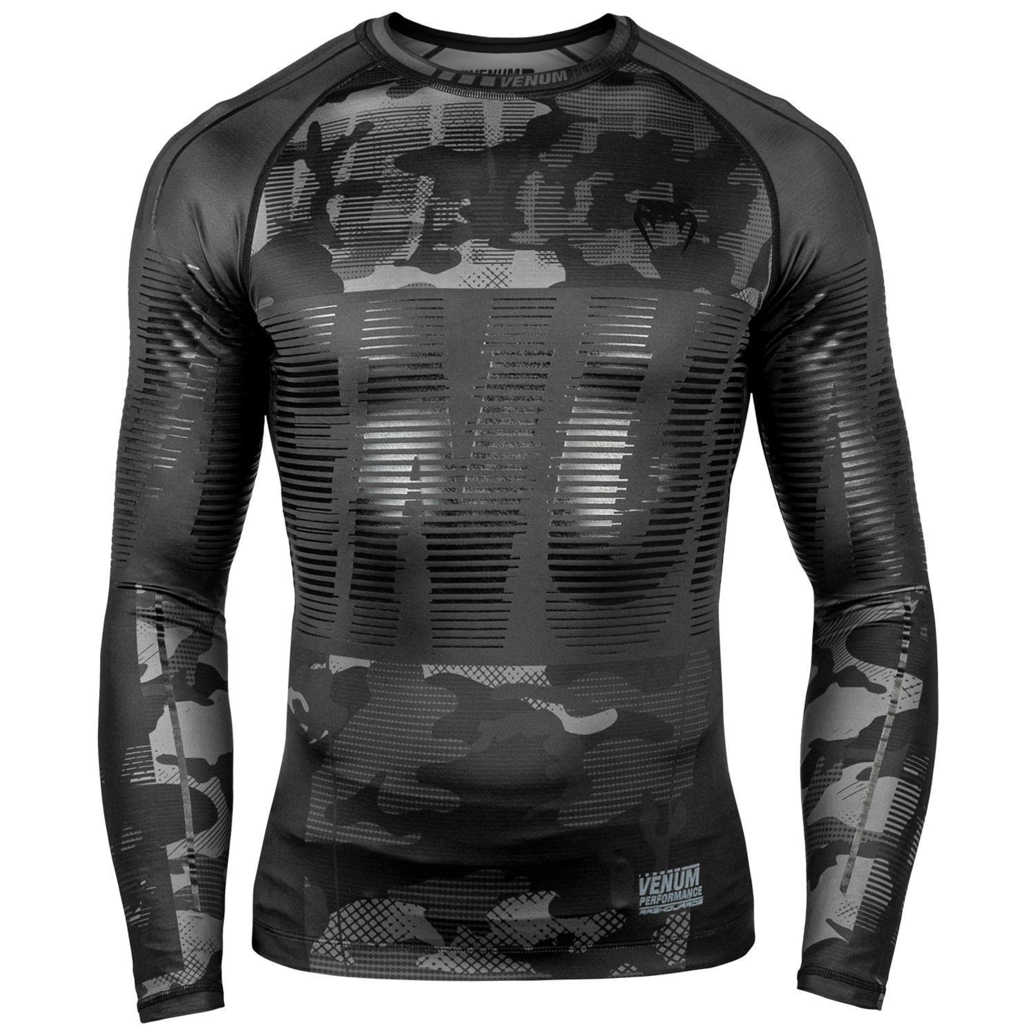 Venum Tactical Rash Guard Camo Black | Compression Shirts Venum ...