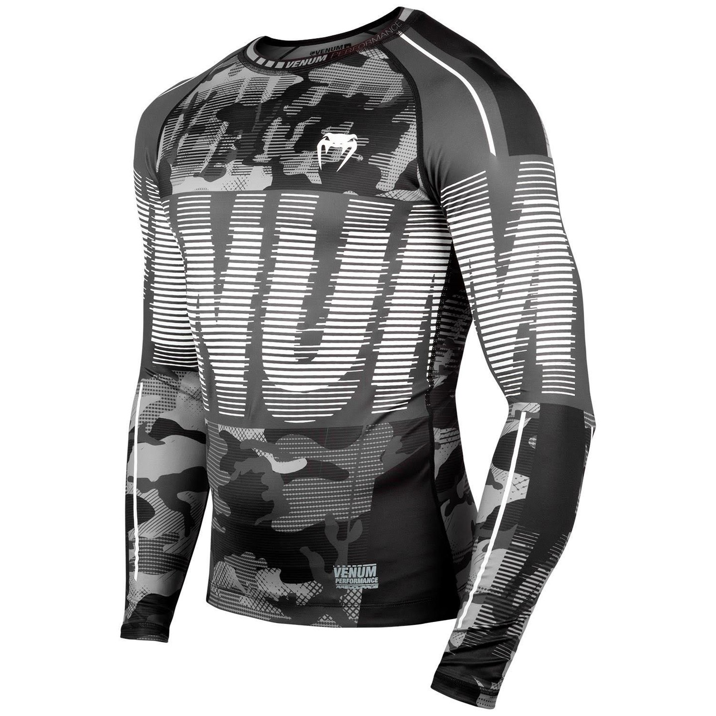 Venum Tactical Rash Guard Urban Camo Zwart | Compressie T Shirts Venum ...