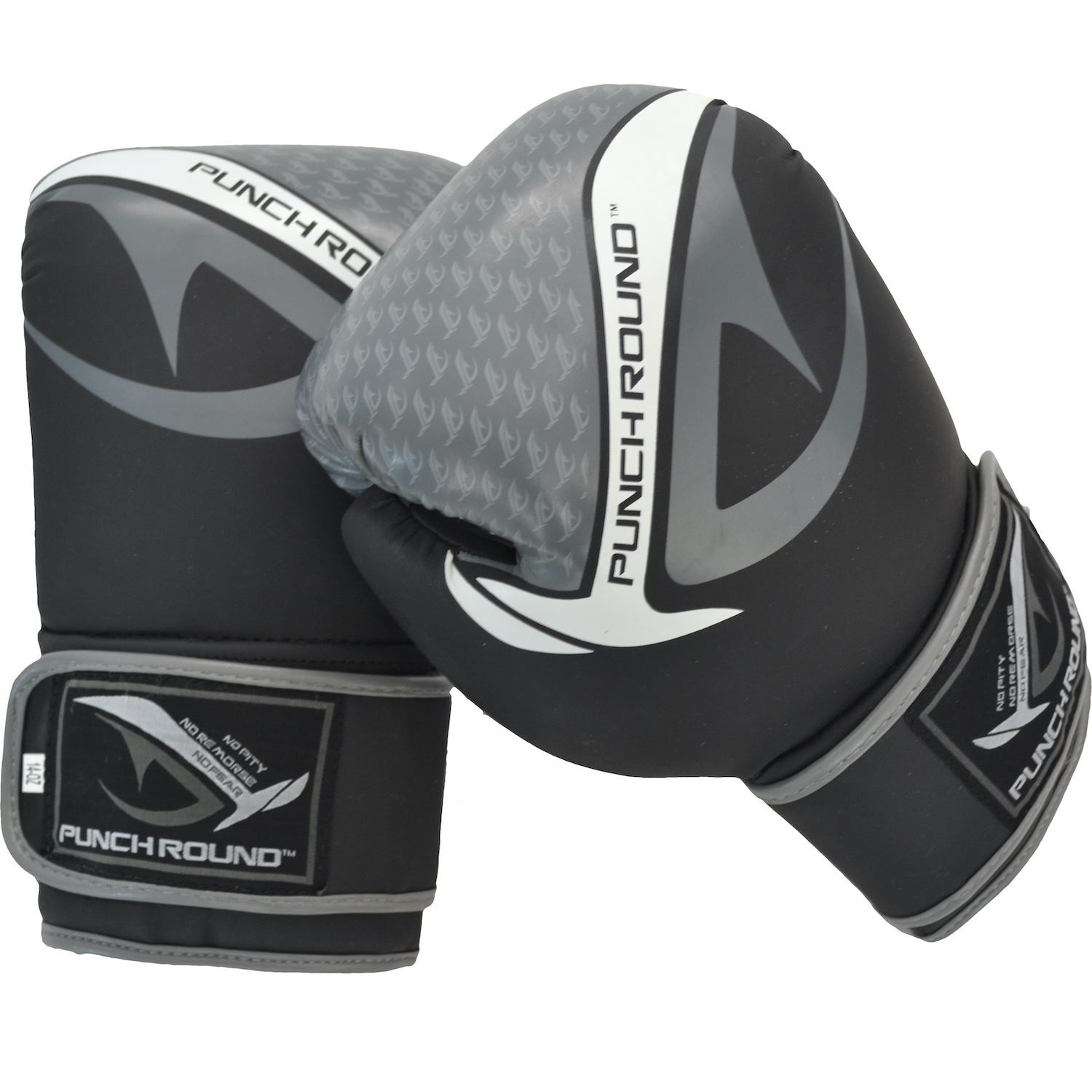 Punch Round No-Fear Boxing Gloves Kids Black Grey - FIGHTWEAR SHOP EUROPE