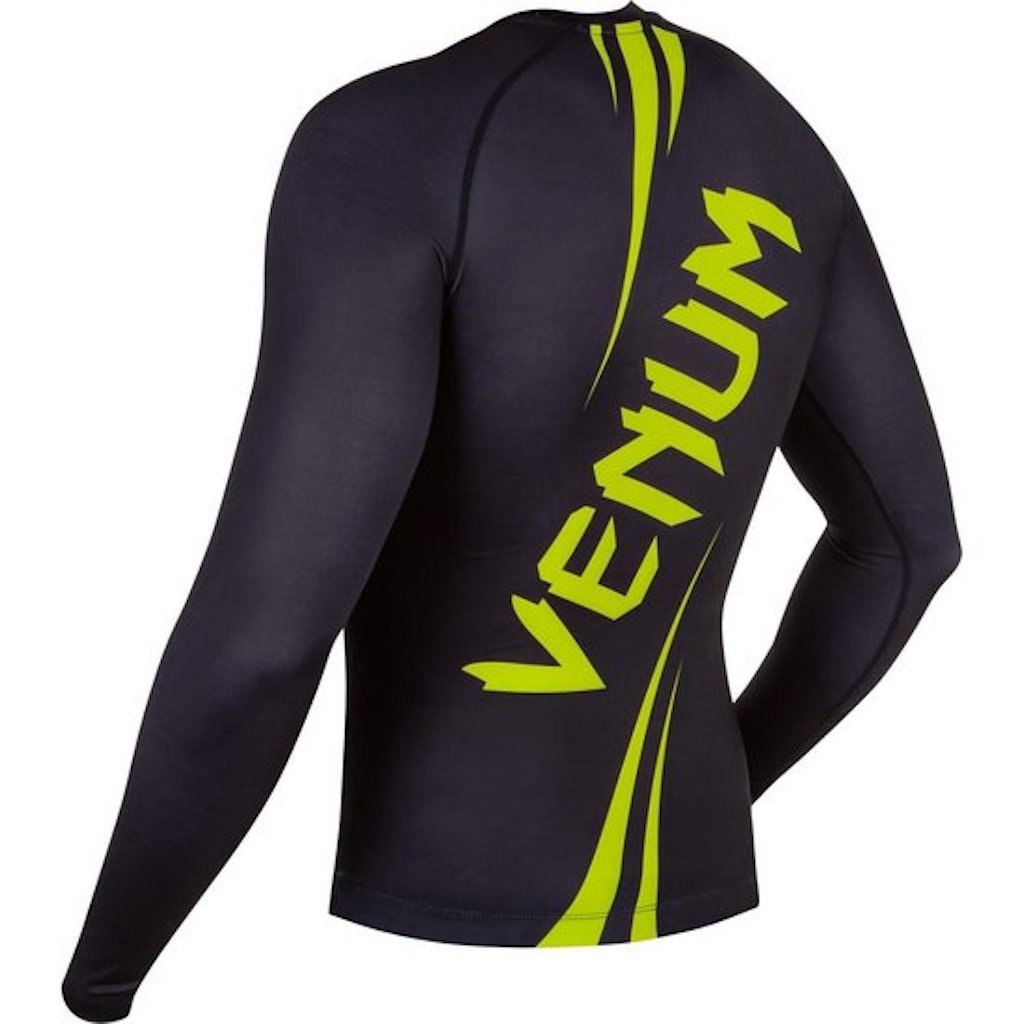 Venum Challenger Rash Guard L/S Black Yellow - FIGHTWEAR SHOP EUROPE