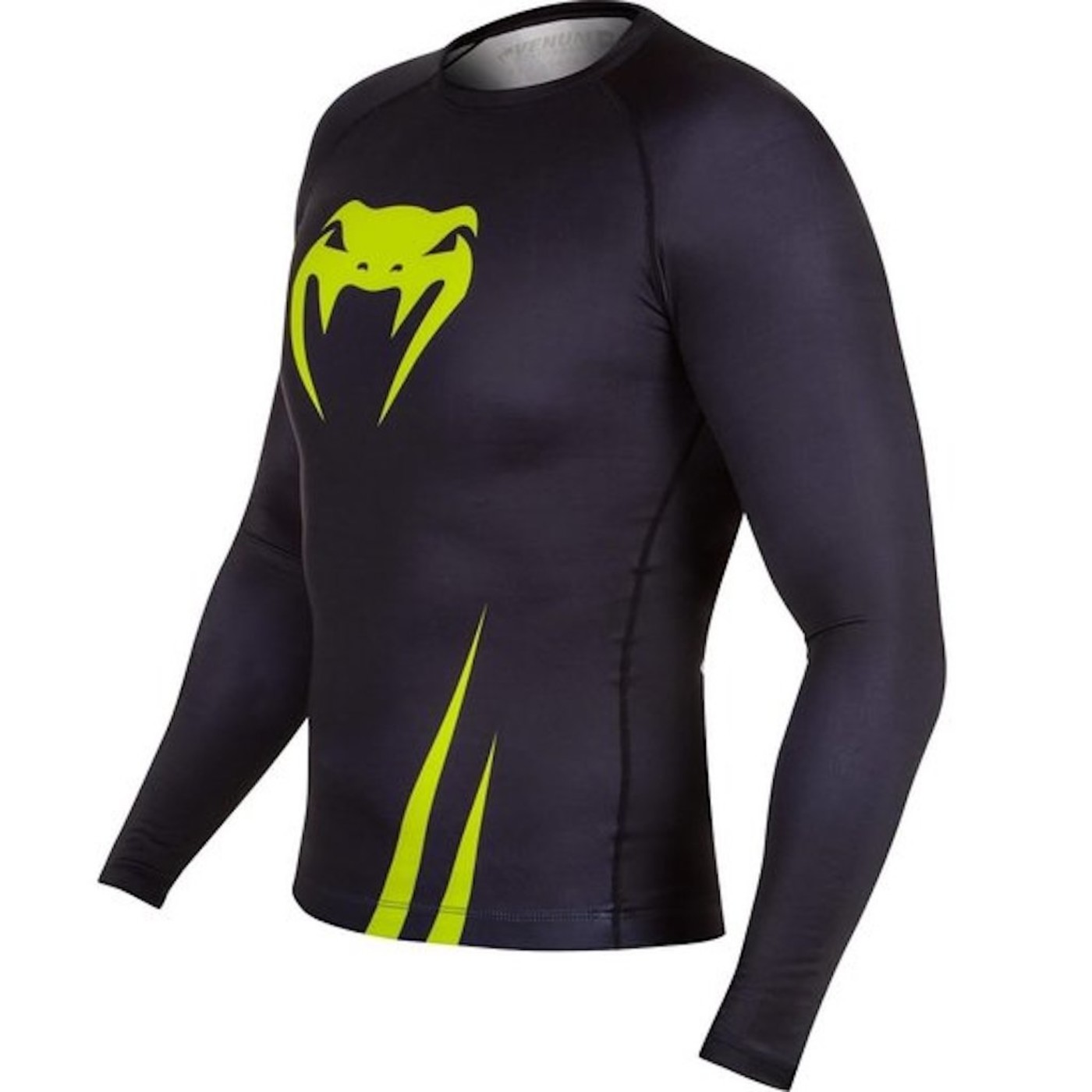 Venum Challenger Rash Guard L/S Black Yellow - FIGHTWEAR SHOP EUROPE