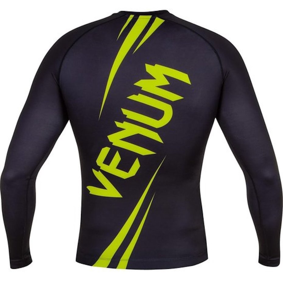 Venum Challenger Rash Guard L/S Black Yellow - FIGHTWEAR SHOP EUROPE