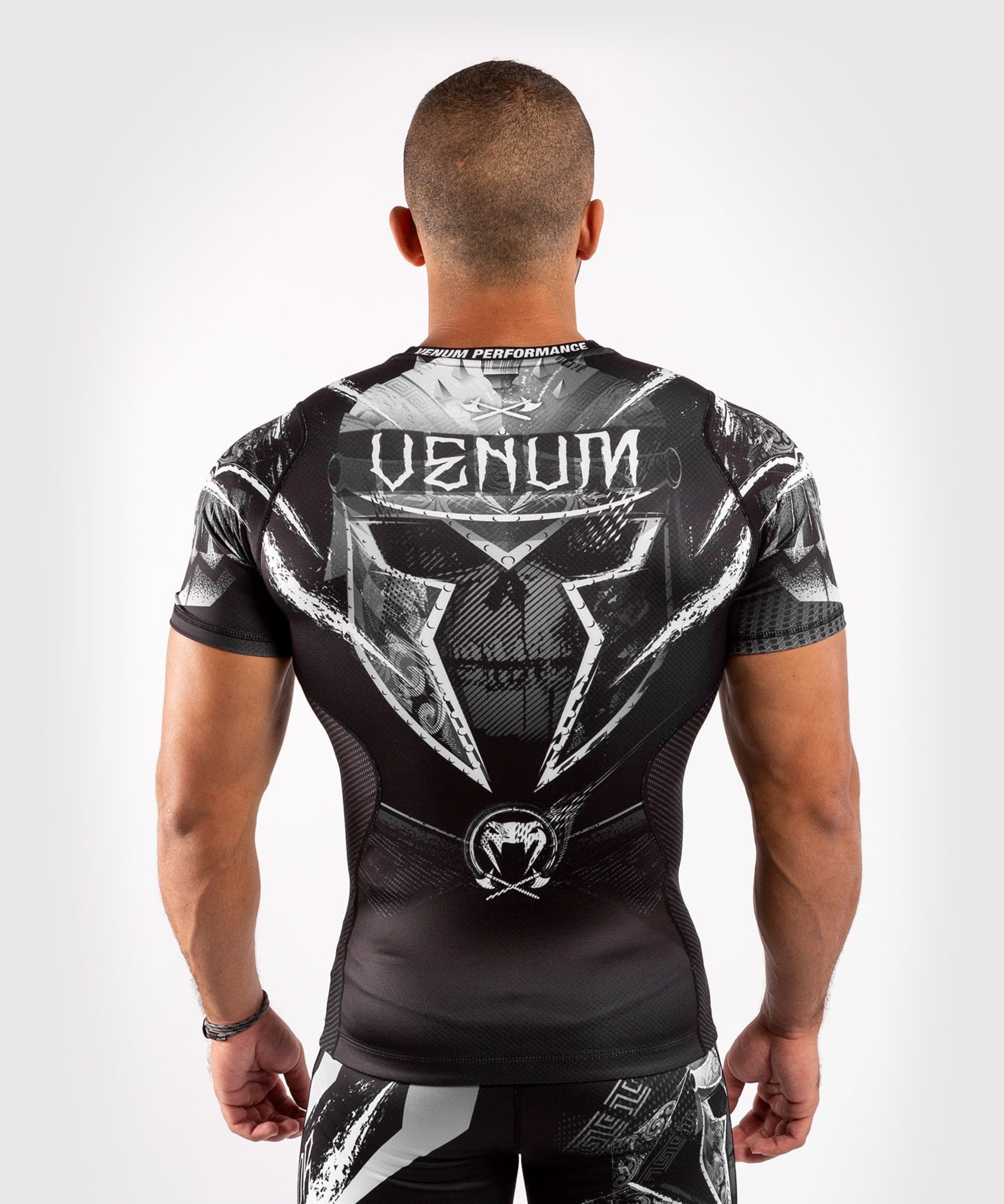 Venum GLDTR 4.0 Rash Guard Black White - FIGHTWEAR SHOP EUROPE