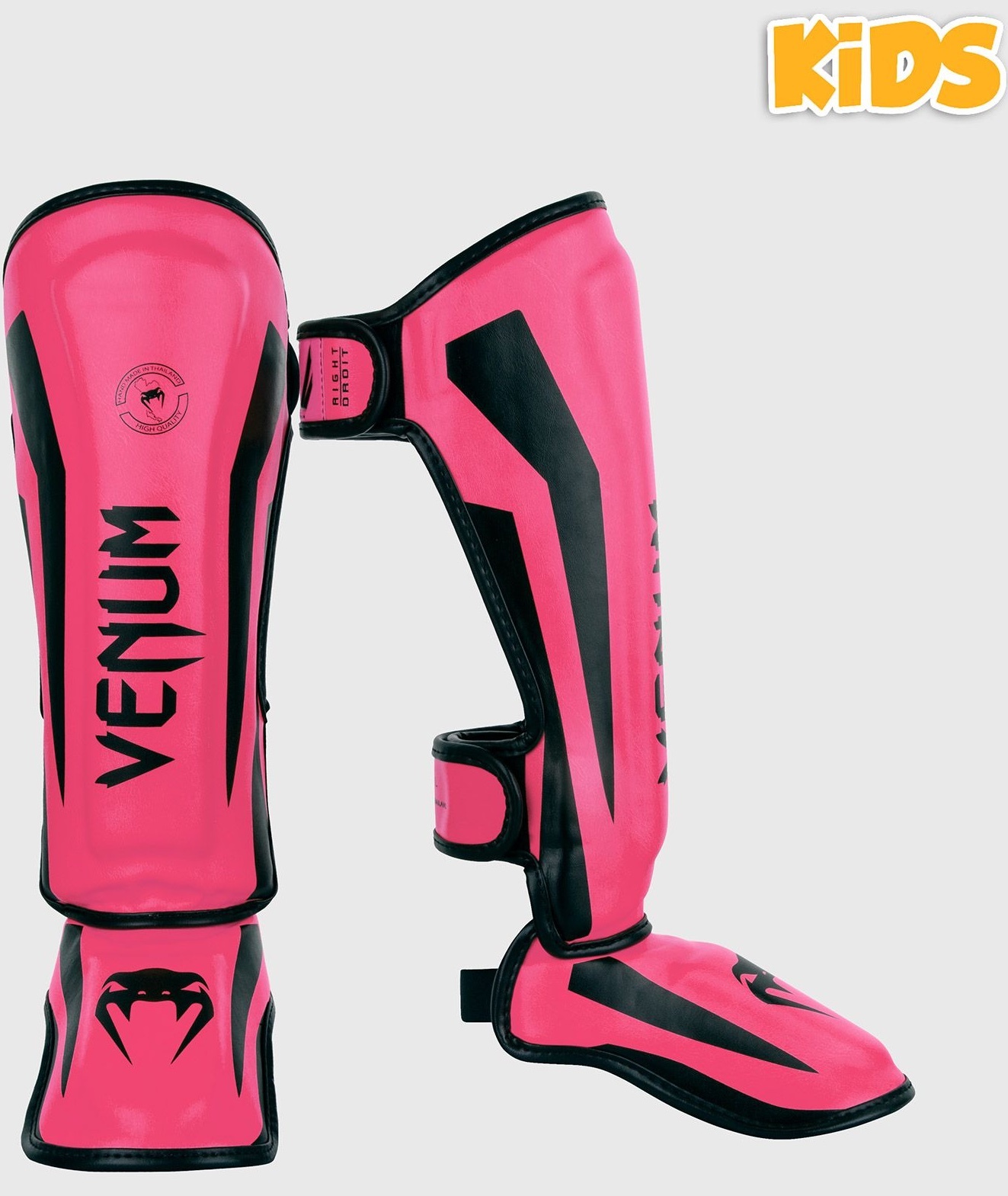 Venum Elite Kids Kinderscheenbeschermers Roze Zwart - FIGHTWEAR SHOP ...