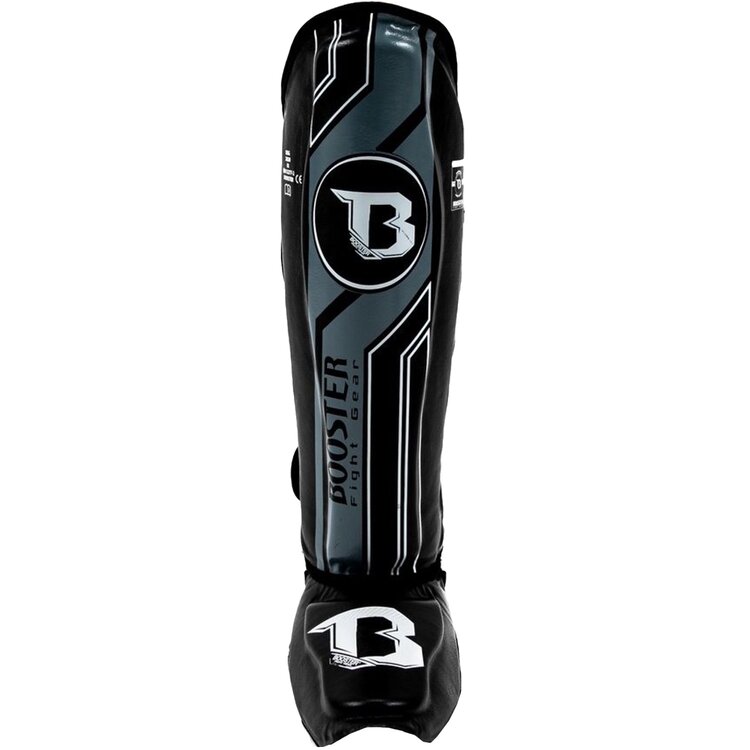 Booster Shinguards Kickboxing Pro Range BSG V9 Black Grey - FIGHTWEAR SHOP EUROPE