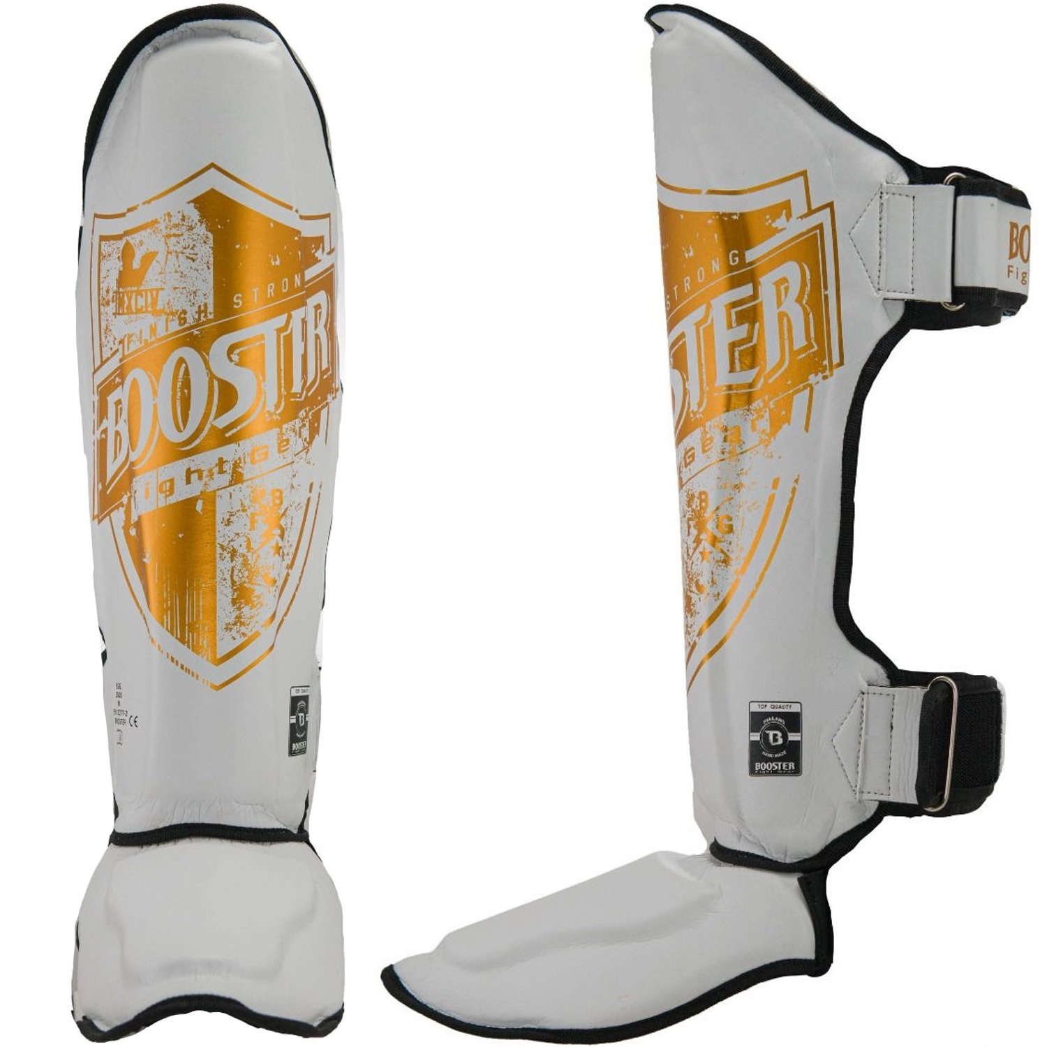Booster Shinguards Kickboxing BSG Pro Shield 1 White Gold - FIGHTWEAR ...