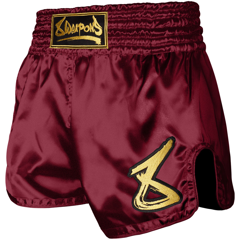 8 WEAPONS Strike Muay Thai Kickboxing Shorts Red Gold - FIGHTWEAR SHOP ...