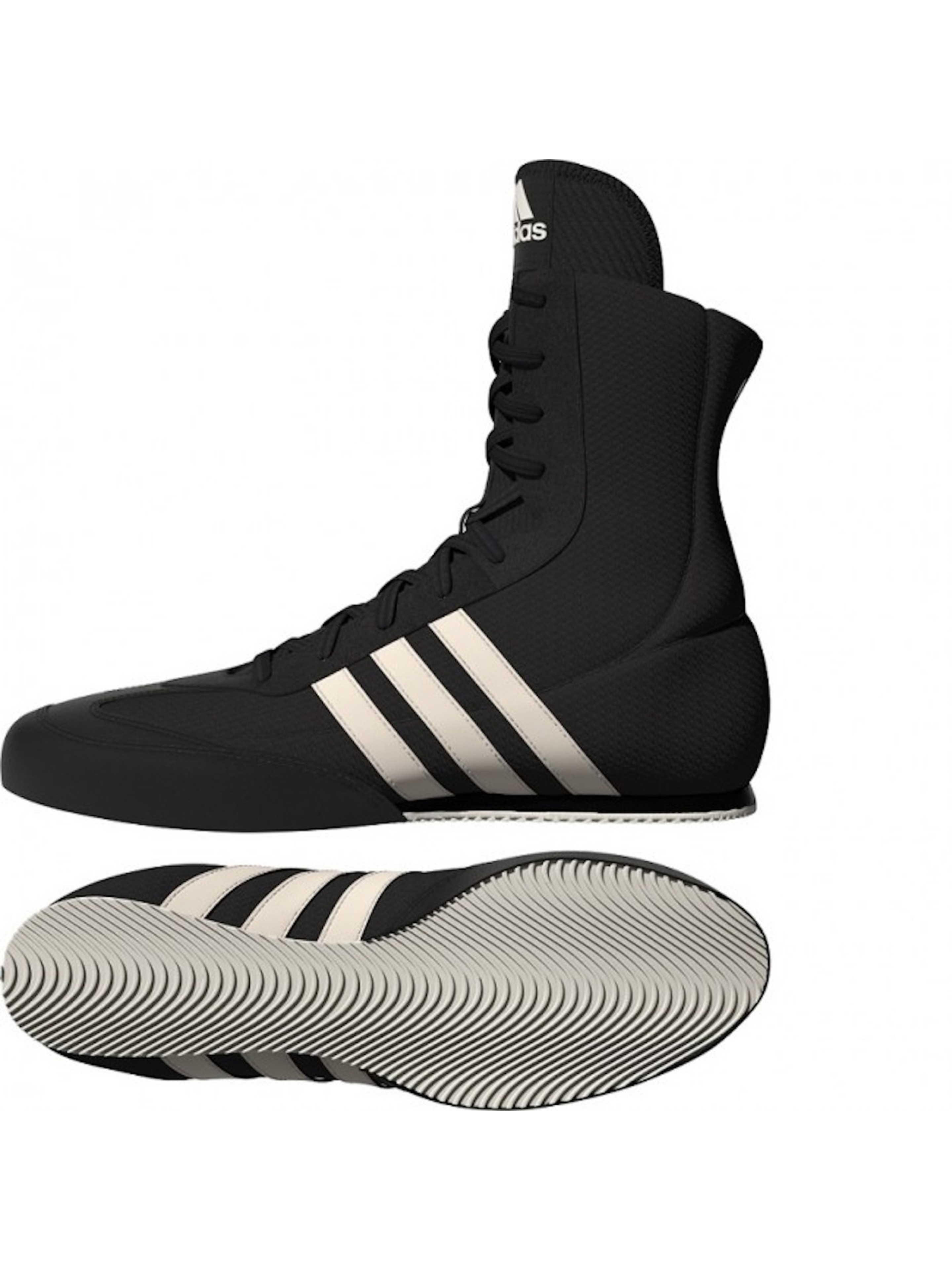 Adidas Boxing Shoes Box-Hog 2.0 Black White - FIGHTWEAR SHOP EUROPE