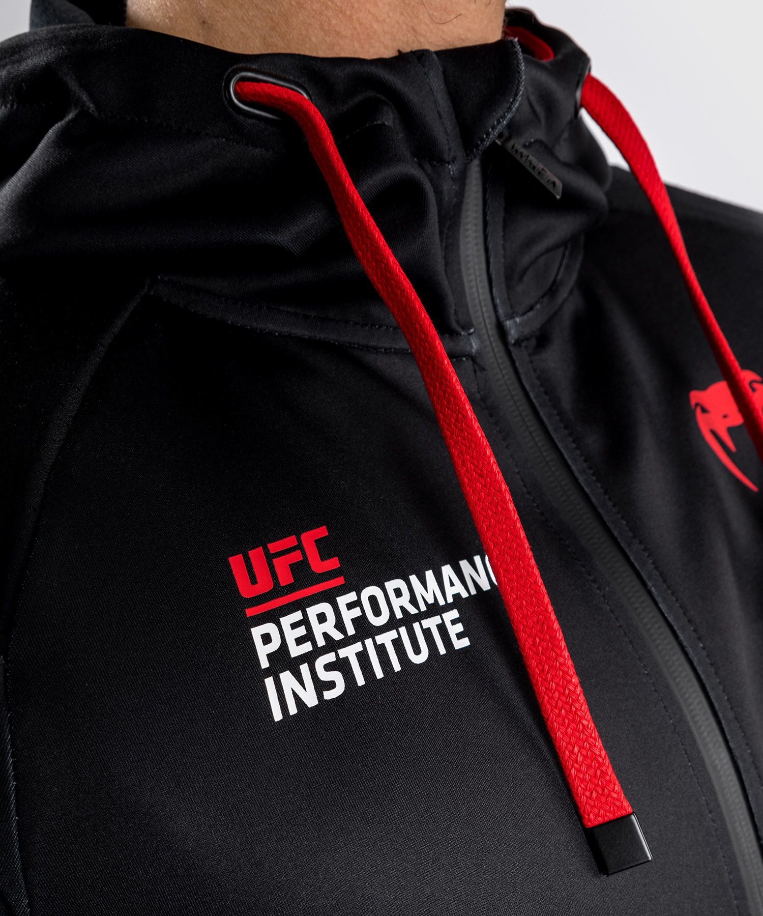 UFC x VENUM Performance Institute Hoody Black Red - FIGHTWEAR SHOP EUROPE