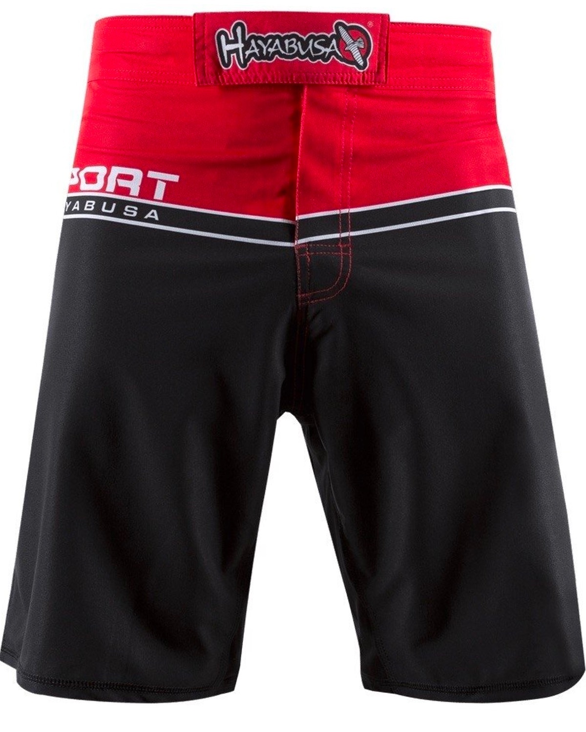 Hayabusa Sport MMA Fight Shorts Black Red - FIGHTWEAR SHOP EUROPE