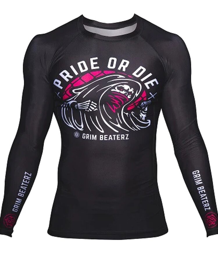 PRiDE or DiE Rash Guard Grim Beaterz Black - FIGHTWEAR SHOP EUROPE