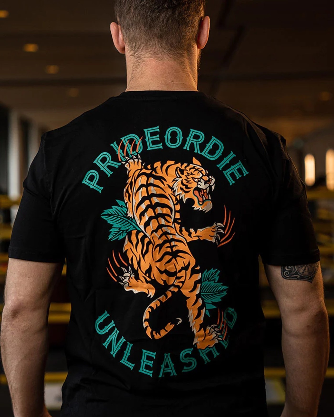 PRIDEorDie T-Shirt TIGER UNLEASHED V.2 Black - FIGHTWEAR SHOP EUROPE