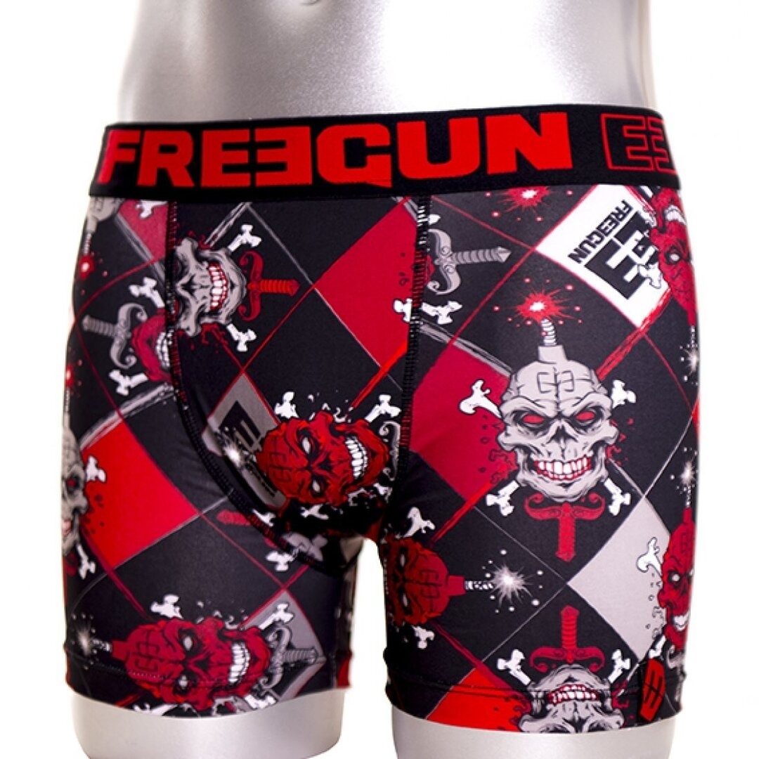 FreeGun Underwear Polyester Boxershorts Skull Black Red - FIGHTWEAR ...