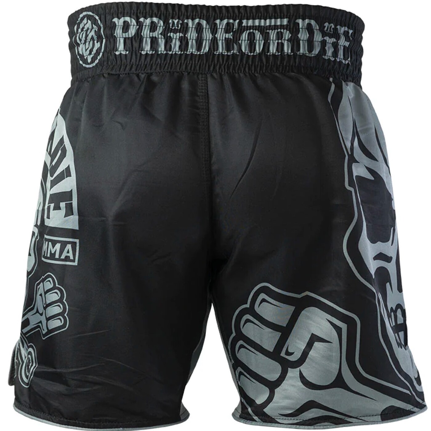 PRIDEorDie BUSTED KNUCKLES Fight Short Zwart - FIGHTWEAR SHOP NEDERLAND